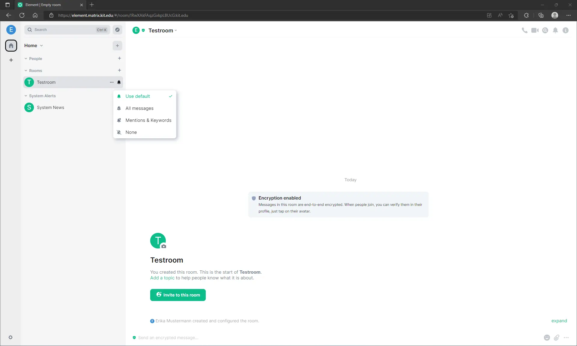 Notifications Matrix Documentation